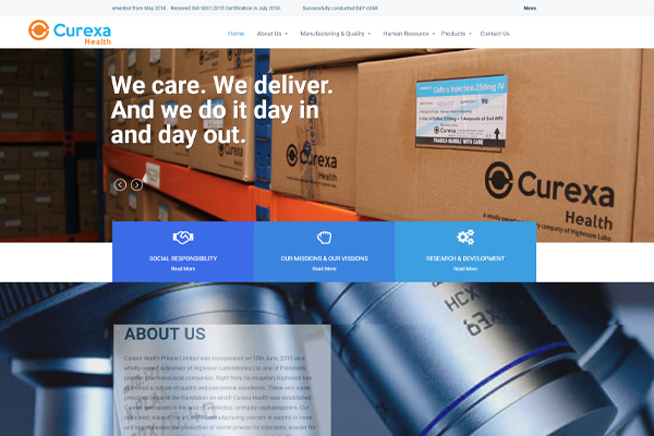 Curexa website | Suave Solutions